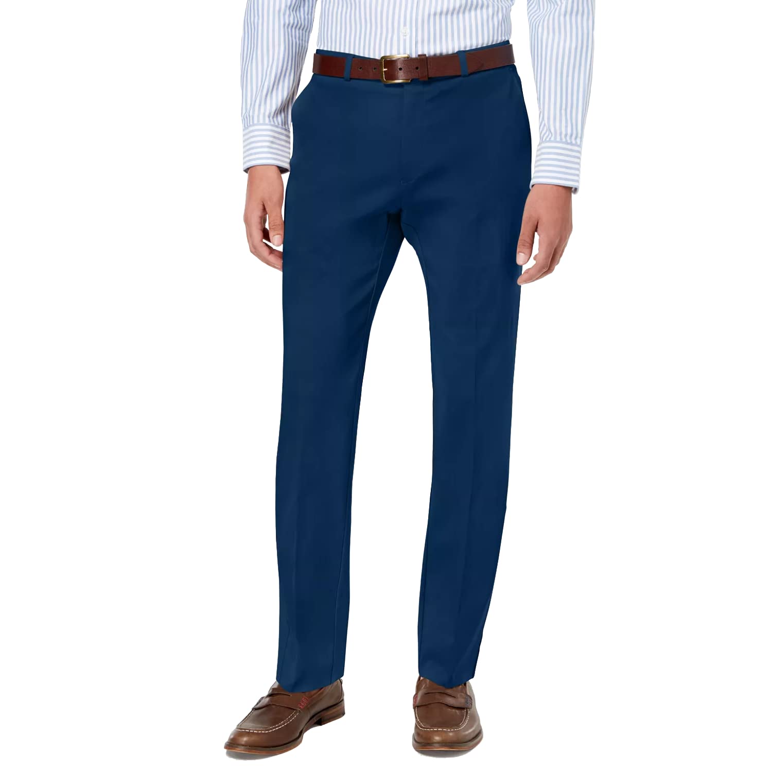Tommy Hilfiger Men's Classic Stretch Chino Pants – Modern Fit, Wrinkle & Water-Resistant, Versatile & Comfortable for Work or Casual Wear | Navy,34X32L