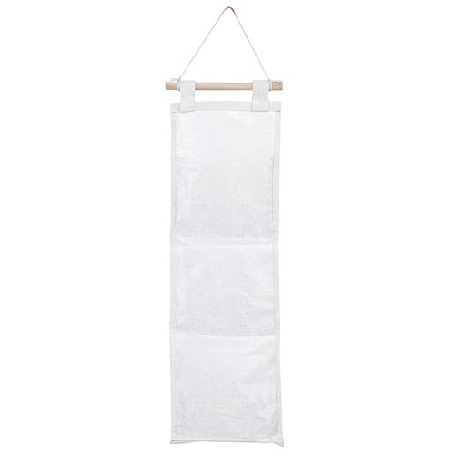 2PCS Wall Closet Hanging Storage Bag Wardrobe Organizer Toys Container Pocket Pouch Decor Hanging Storage Pouches for Bedroom Bathroom(Grey)