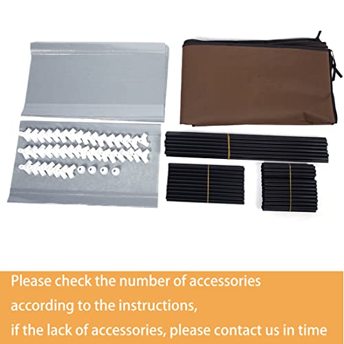 ADUZA 10-Tier Shoe Rack, 27 Pairs Stackable Entryway Shoe Storage Organizer, Free Standing Non-Woven Fabric Expandable Shoe Shelf for Hallway, Closet, Living Room Brown
