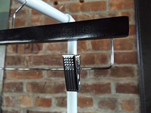 NAHANCO 2214RCCH 14” Wooden Skirt Slack Hangers with Chrome Hardware Black (Pack of 100)