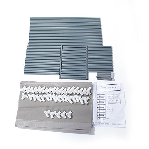 JASOYA Simple Assembly 10 Tiers Non-woven Fabric Shoe Rack,fashionble and convenient design, Gray