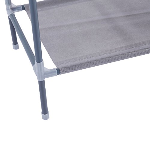 JASOYA Simple Assembly 10 Tiers Non-woven Fabric Shoe Rack,fashionble and convenient design, Gray