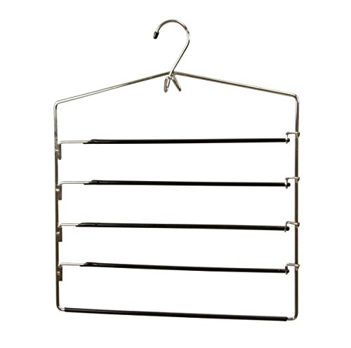 Home Basics Chrome Trouser Hanger Black