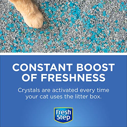 Fresh Step Cat Litter Crystals In Fresh Scent Cat Litter Box Deodorizer Combats Cat Odors and Neutralizes Smells to Keep Your Home Clean, 15 Ounces (Pack of 1)