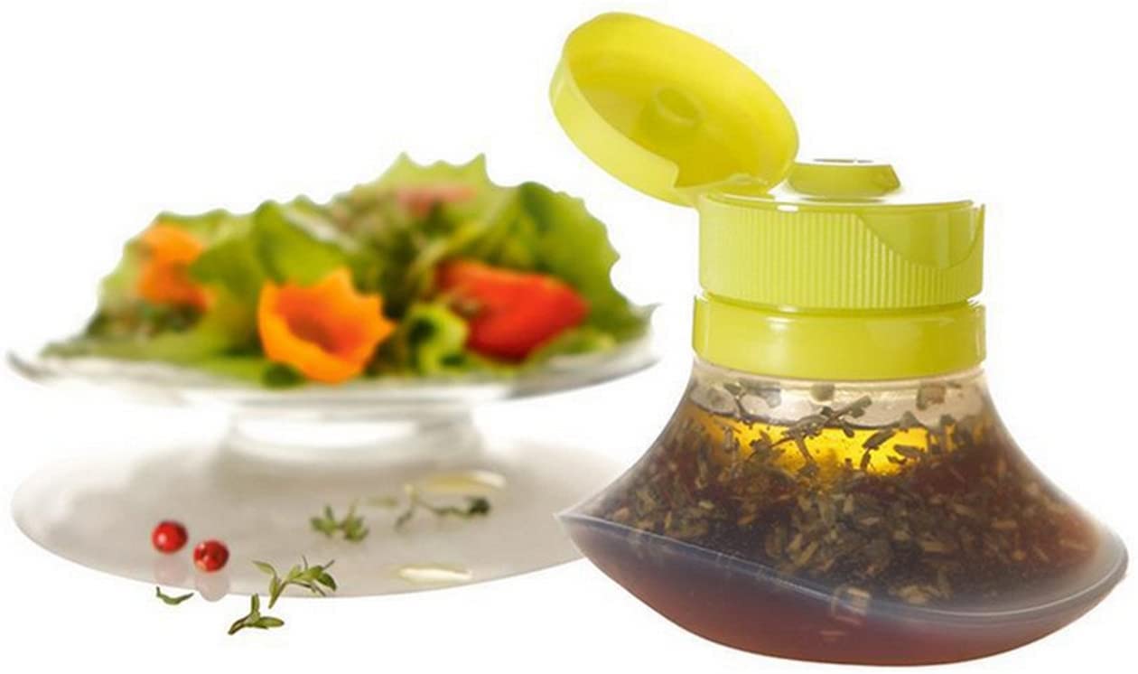 Portable Salad Dressing Containers set of 3- Silicone Squeeze Bottle Leak Proof Cap Kitchen Tool Mini Food Storage Containers Small Dip Condiment