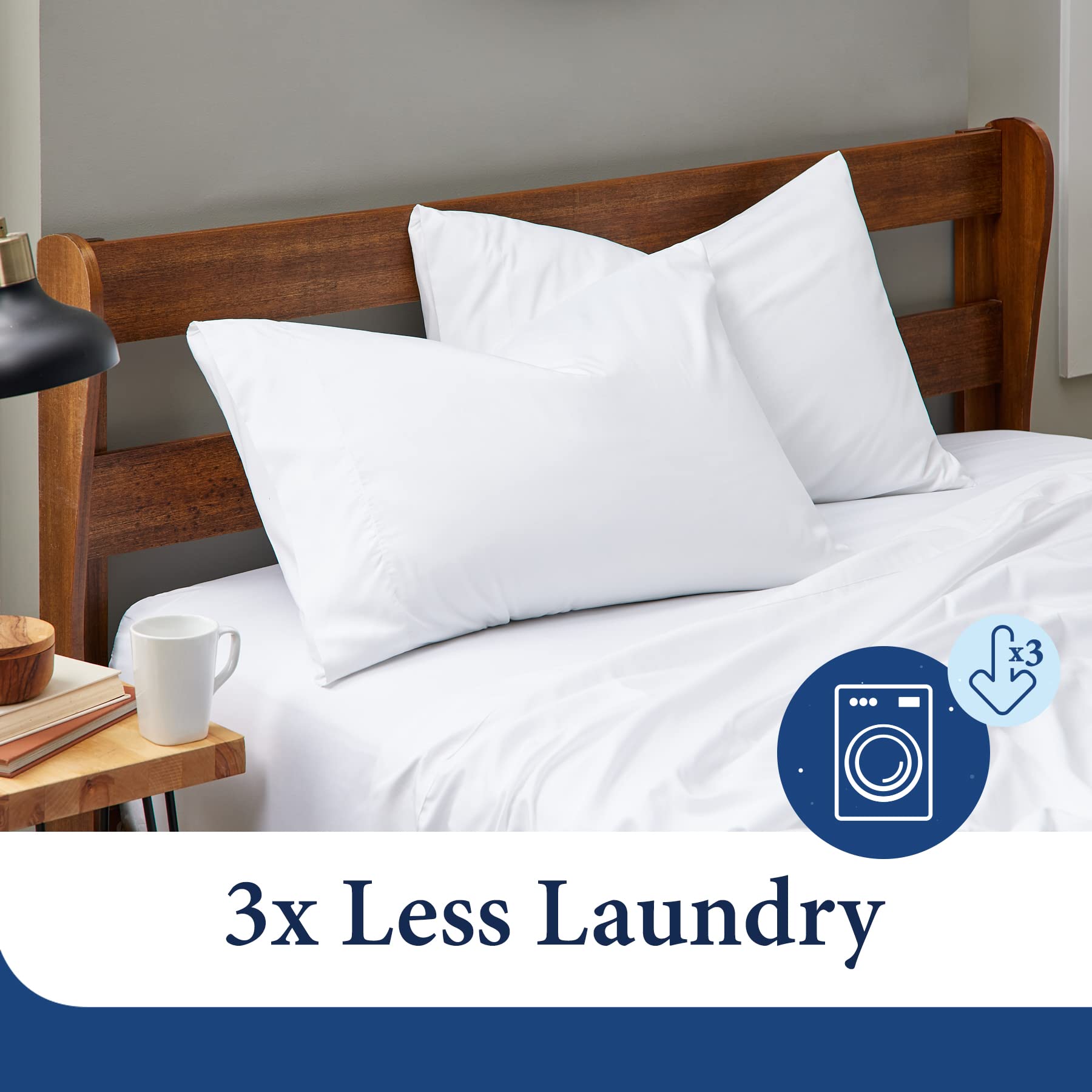 Cosy House Collection Luxury Rayon Derived from Bamboo Blend Ultra Soft Pillow Cases - Cooling & Breathable - Set of 2 Pillowcases with Envelope Closure (Standard, White)