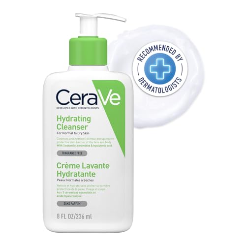 CeraVe Hydrating Cleanser | 236ml/8oz | Daily Face & Body Wash for Normal to Dry Skin