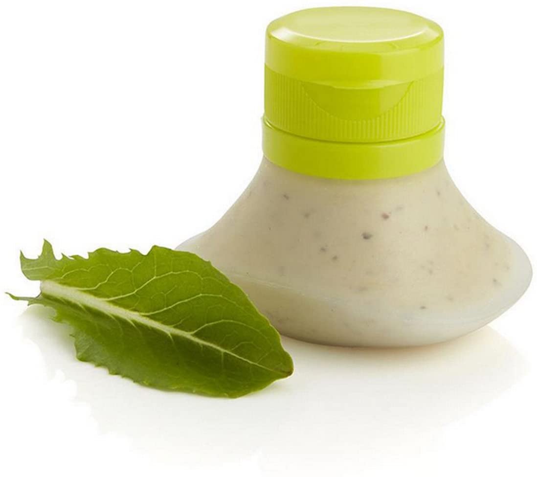Portable Salad Dressing Containers set of 3- Silicone Squeeze Bottle Leak Proof Cap Kitchen Tool Mini Food Storage Containers Small Dip Condiment