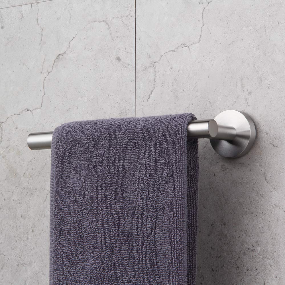 GERZWY 9-Inch Small Kitchen Towel Bar Brushed Stainless Steel Cabinet Hand Towel Bar Wall Mounted Bathroom Organizer AG1101C23-LS