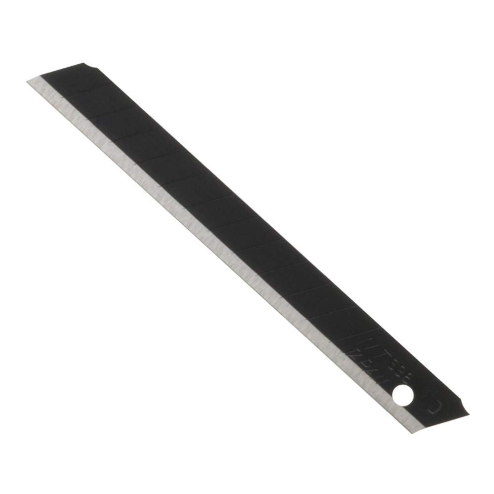 NT Cutter 9mm Snap-Off Ultra-Sharp Utility Knife Blade, Black, 10-Blade/Pack, 1 Pack (BA13P), 58 degree