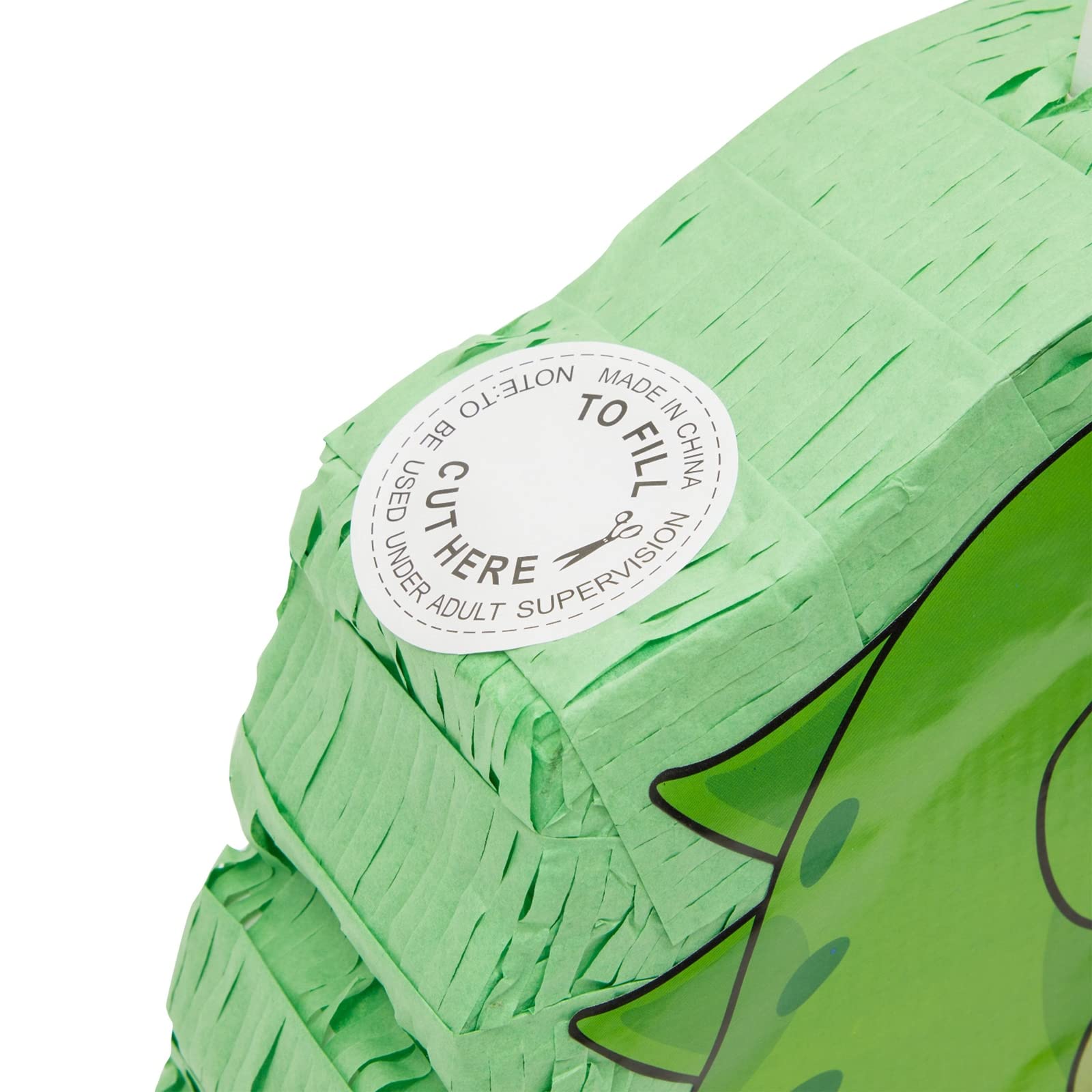 BLUE PANDA Dinosaur Pinata for Boys Birthday Party Supplies, Fun Dino Decorations, Green (Small, 13.8 x 3.0 x 13.5 in)