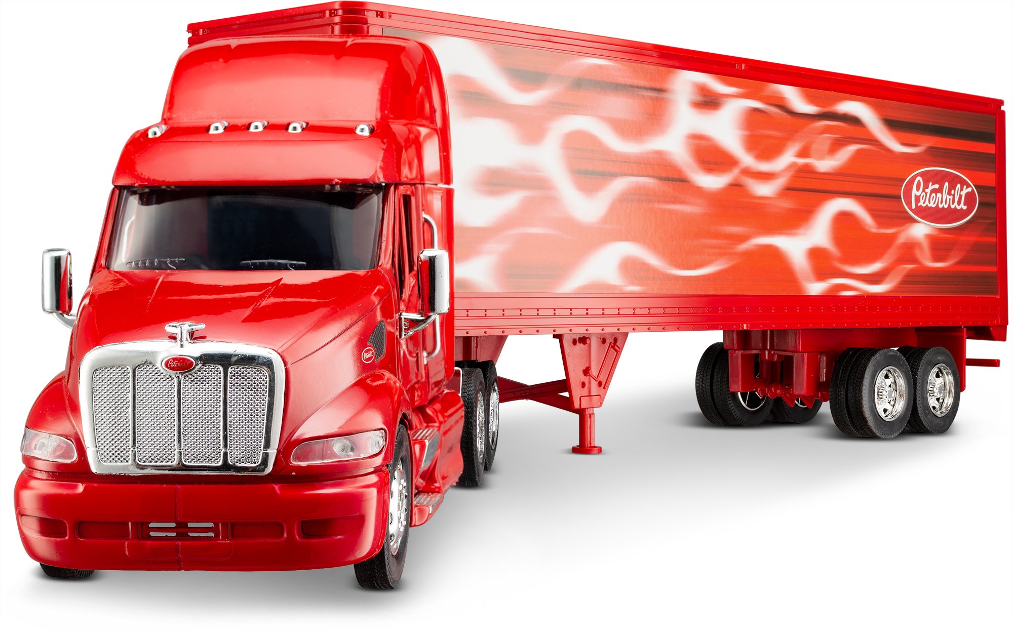 Wheel Master Peterbilt Tractor Trailer 387 Play Toy Truck Vehicle for Kids 1/32 Die Cast Scale,Designed, with Functions, Pre Built Semi, Realistic Look and Openable Doors Great Gift for Children