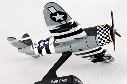 Daron Postage Stamp P-47 Thunderbolt Snafu 1/100 PS5359-3,Black