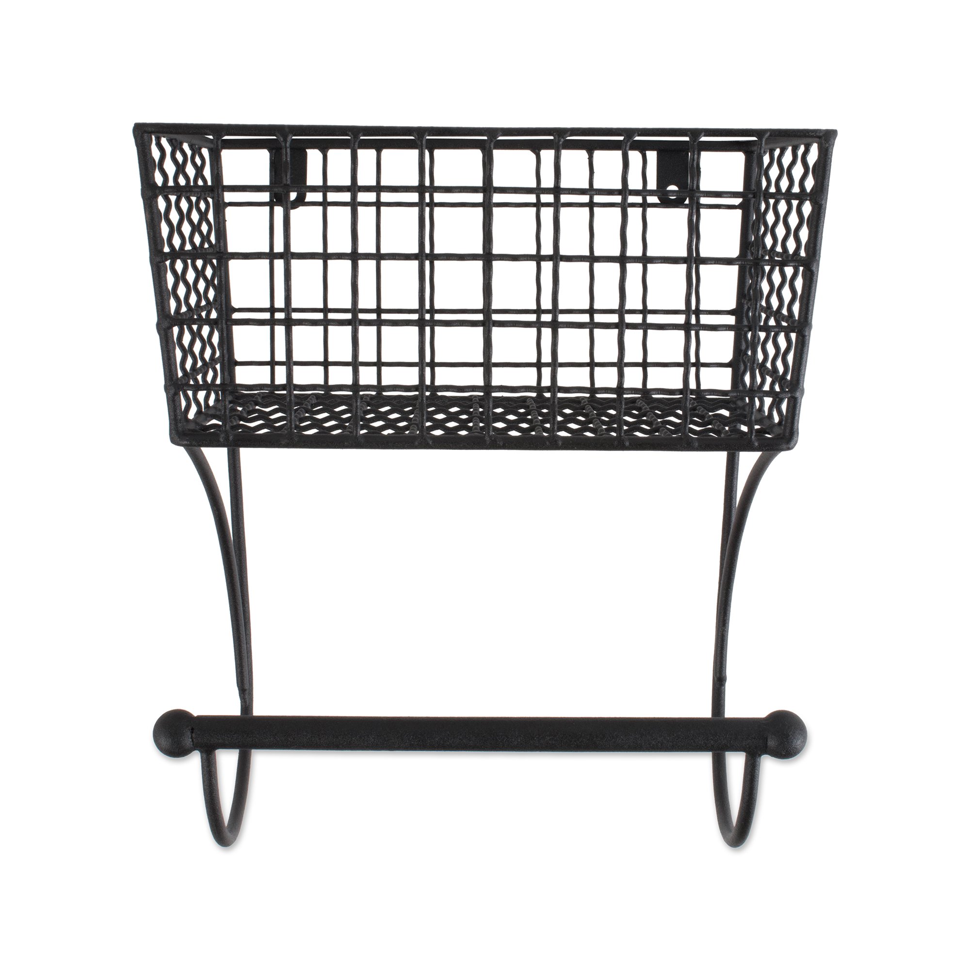 DII Rustic Farmhouse Bathroom Décor, Metal Storage, Small Towel Bar, Black