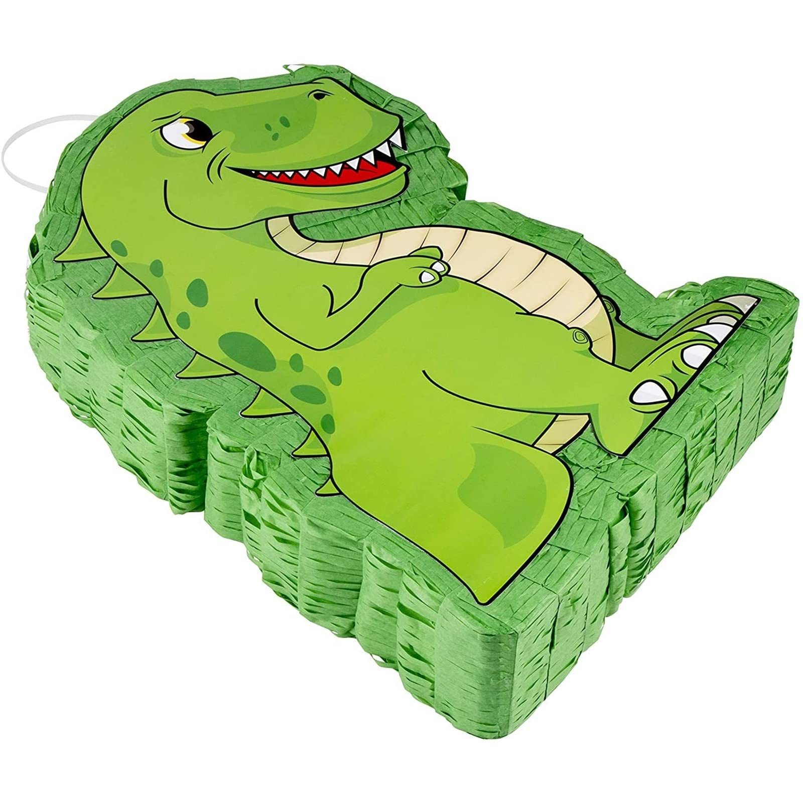 BLUE PANDA Dinosaur Pinata for Boys Birthday Party Supplies, Fun Dino Decorations, Green (Small, 13.8 x 3.0 x 13.5 in)