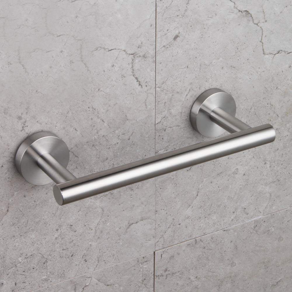 GERZWY 9-Inch Small Kitchen Towel Bar Brushed Stainless Steel Cabinet Hand Towel Bar Wall Mounted Bathroom Organizer AG1101C23-LS