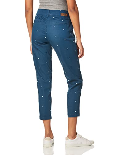 JAG Jeans Women's Flora Chino Crop-Legacy, Pacific Polka dot, 4