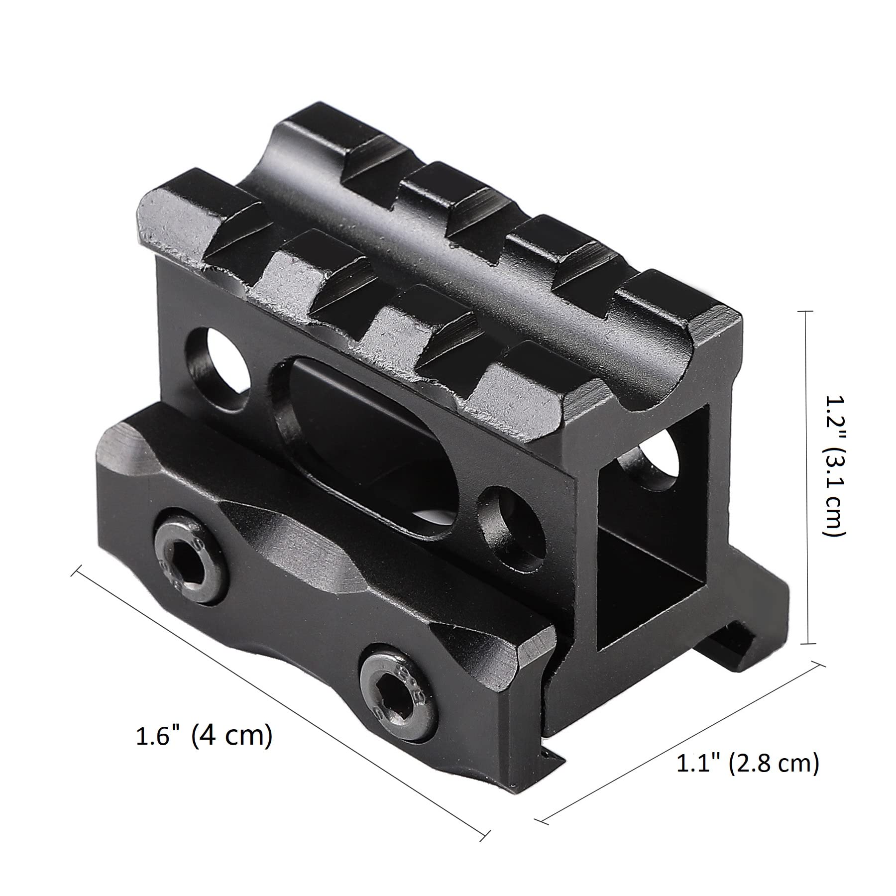 Pinty 1x25mm Tactical Red Dot Sight 3-4 MOA Compact Red Dot Scope 1” Riser Mount for Cowitness with Iron Sights Waterproof and Shockproof Scratch Resistant Amber Lens