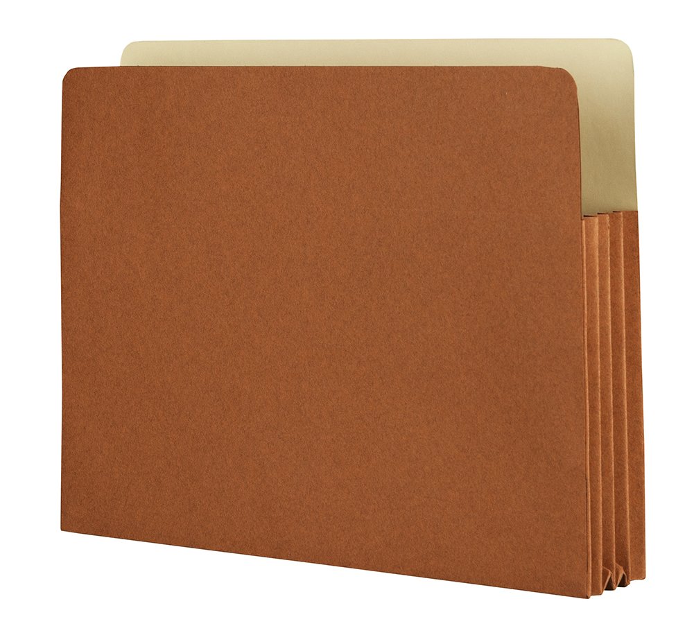 The File King Expanding Accordion File Folder | Letter Size | Box of 10 Redropes | 3.5” Expansion | Store and Organize Papers | Keep Records in One Place | Save Time Searching
