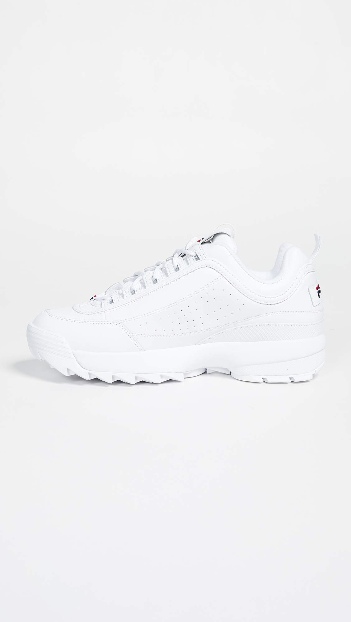 Fila Men's Disruptor II Premium Shoes, White/Fila Navy/Fila Red - 11.5