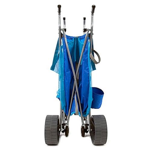 Seina All-Terrain Beach Cart Wheeler with Big Wheels for Sand | All Terrain Cart, Wide Wheels, Cart for Beach, Sand Cart, Beach Trolley, Collapsable, Compact, | Blue