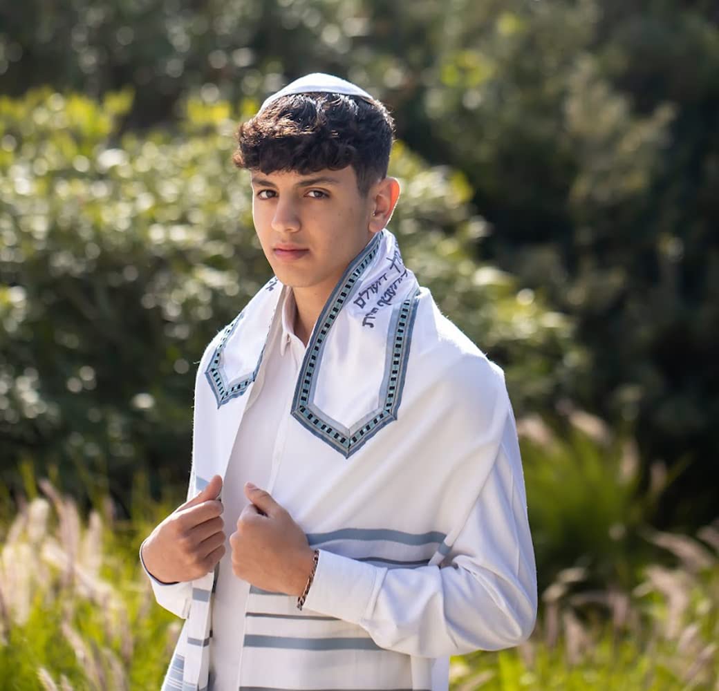 GALILEE SILKS The Peace wool Tallit for men, Bar Mitavah Tallit, Jewish prayer shawl, 72 inches by18 inches