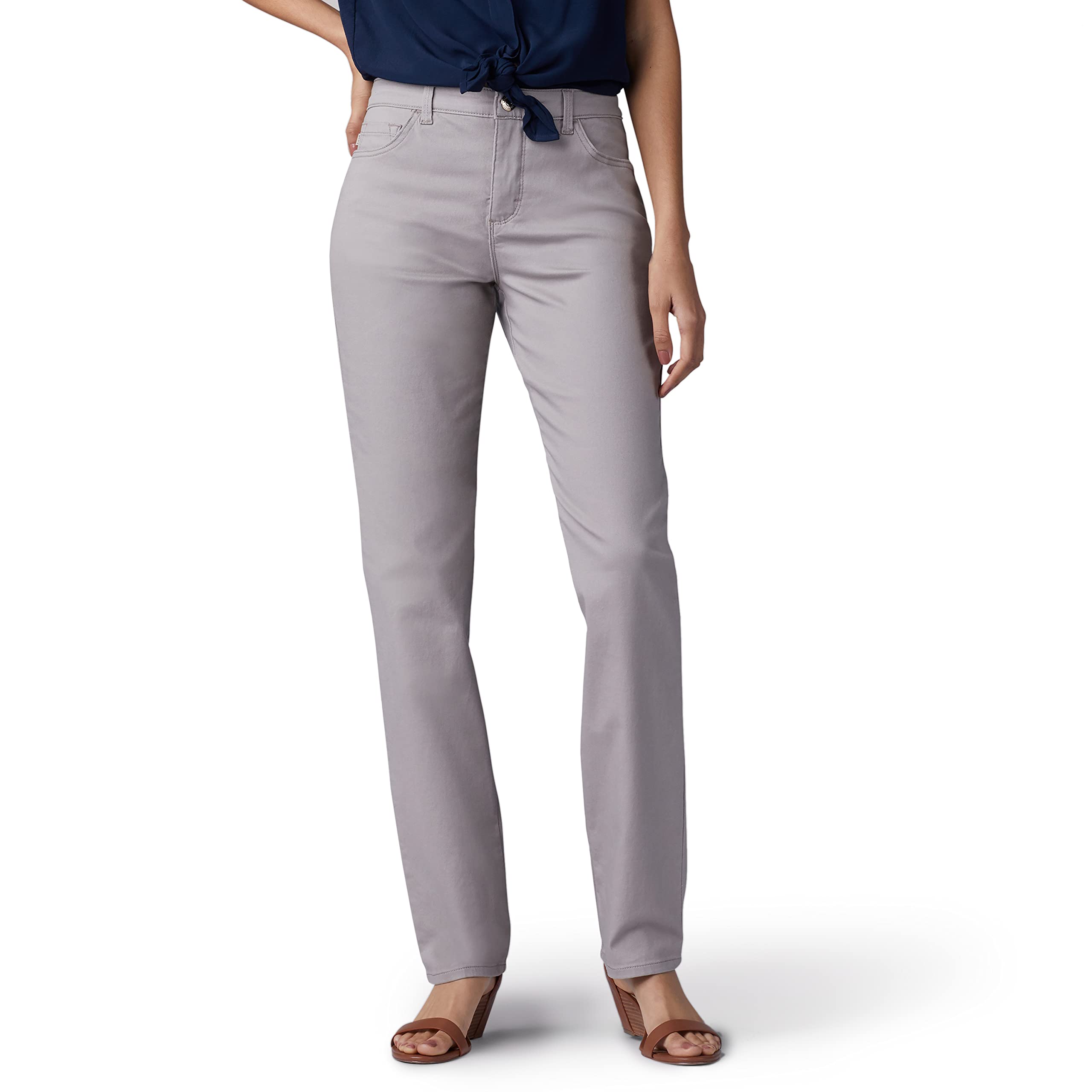 LEE Women's Classic Fit Monroe Straight-Leg Jean, Palisade, 14 Long