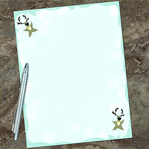 Great Papers! Reindeer Snow Angel Holiday Letterhead, 8.5" x 11", 80 sheets (2018022)