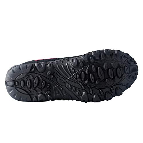 Knixmax Women's Hiking Shoes Lightweight Non-Slip Climbing Trekking Sneakers for Woman Camping Backpacking Shoe Wine Red Size 8 US/EU 39