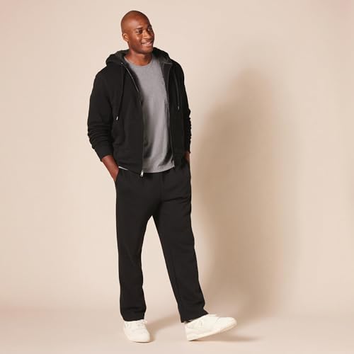 Amazon Essentials Hoodie For Men, Sherpa-Lined Full-Zip Fleece Sweatshirt, XX-Large, Color: Black