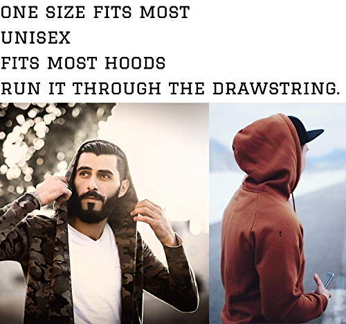 Hoodieloc 3 Pack Hood Inserts, Cold Gear, Outdoor Gear, Wind Blocker, Ear muff, Hood Lock Black