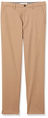 Amazon Essentials Mens Straight-Fit Casual Stretch Chino Pants, Mushroom Brown, 31W x 29L