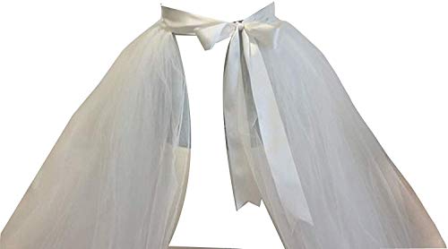 Women Wedding Maxi Tulle Skirts Detachable Train Overskirt Overlay Long Bridal Floor Length Ivory