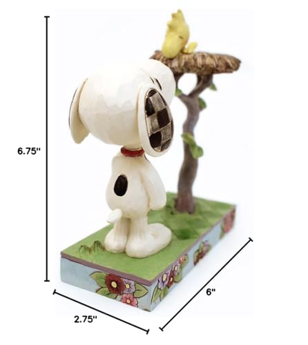 Enesco Peanuts by Jim Shore Snoopy with Woodstock in Nest Figurine, 6.75"