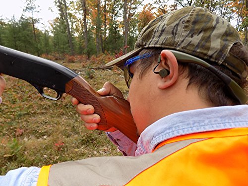 Pro Ears Stealth 28 Ear Buds, Electronic Noise Amplification, 28 dB Hearing Protection, Behind The Head, Hunting & Shooting, Electronic Sound Dampener & Compression Technology, Rechargeable, Green