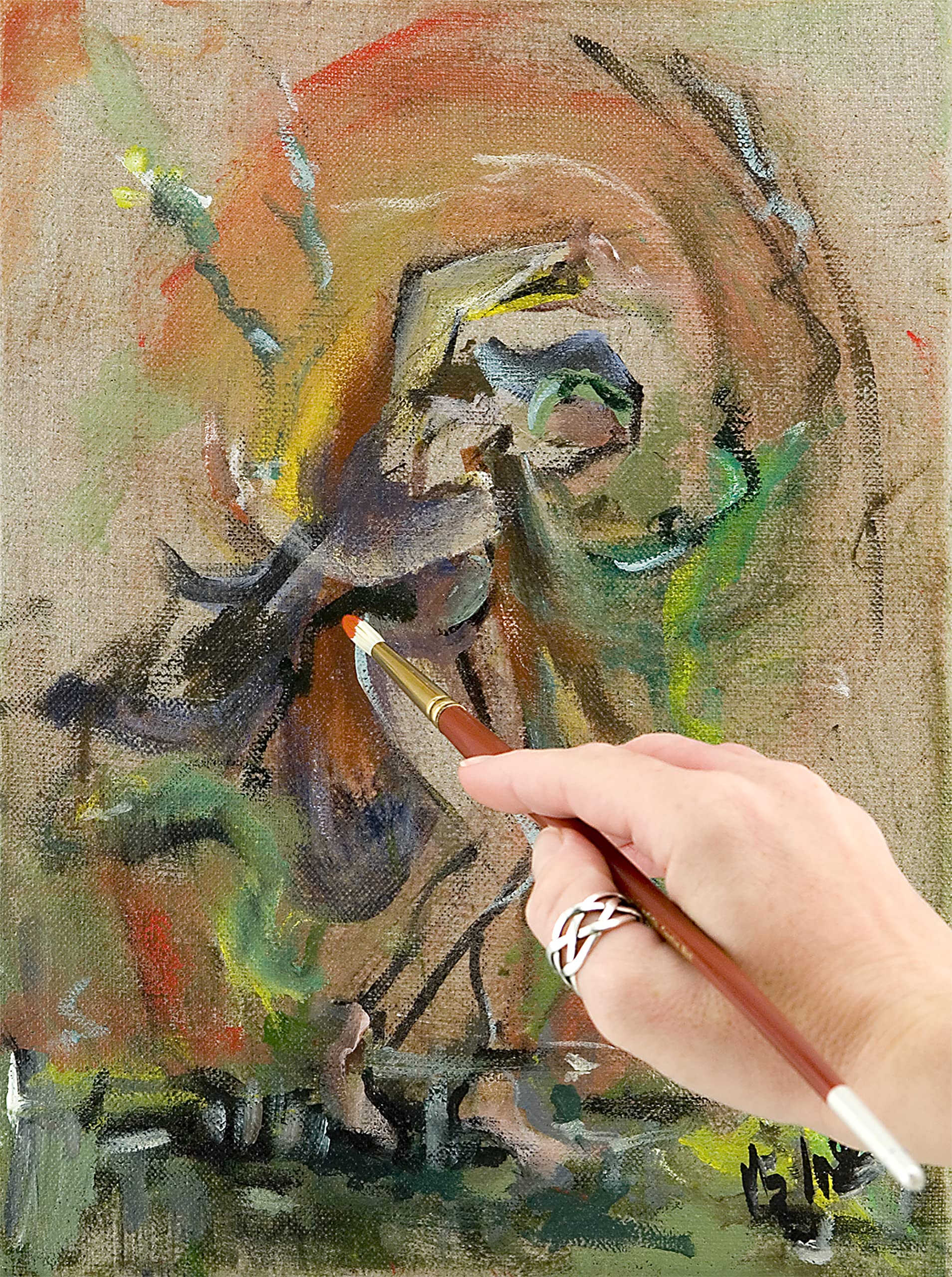 Senso Clear Primed Linen Stretched Canvas - Multi-Media Stretched Canvas for Oils, Acrylics, Pastels, & More! - 12x12"