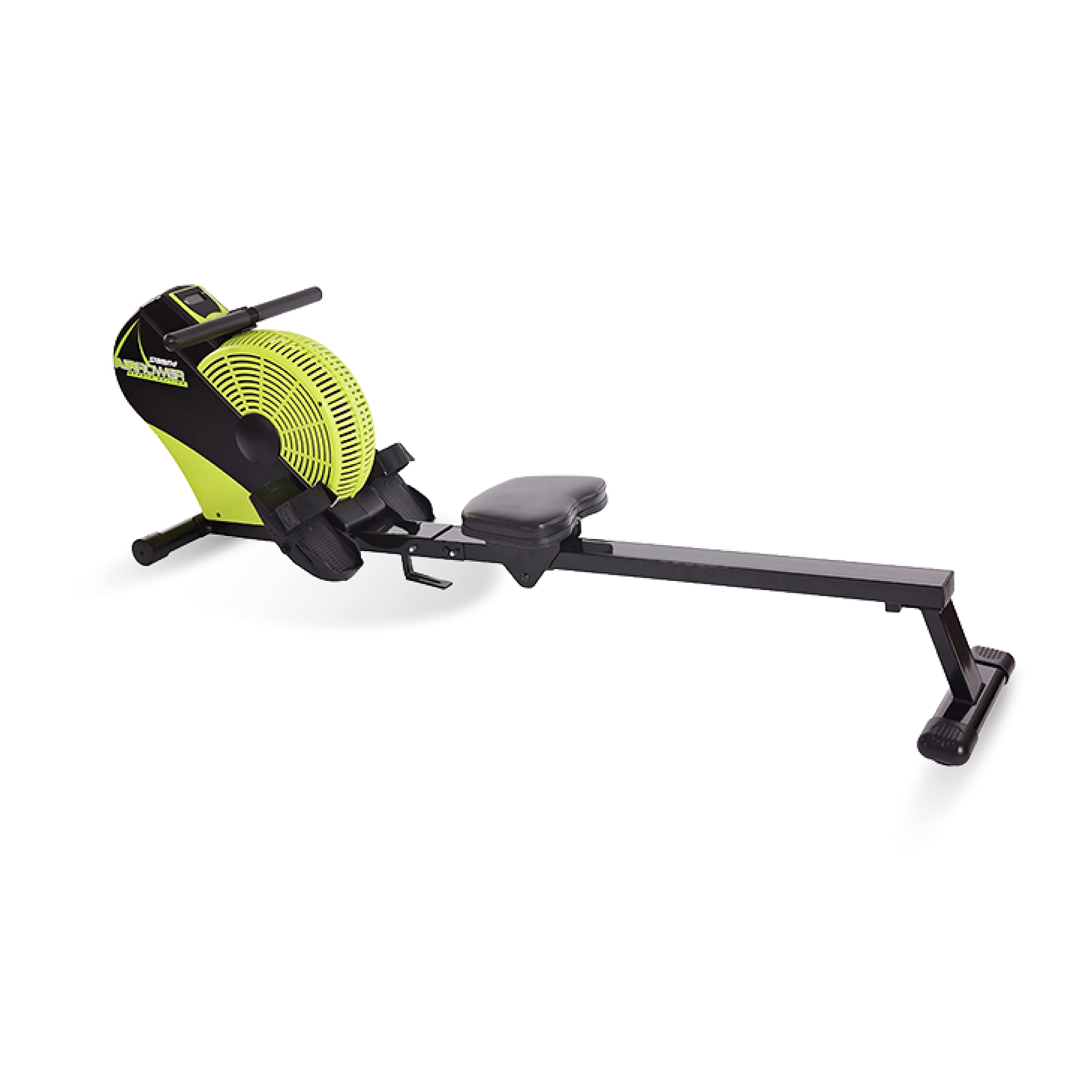 Stamina ATS Air Rower Machine with Smart Workout App - Foldable Rowing Machine with Dynamic Air Resistance for Home Gym Fitness - Up to 250 lbs Weight Capacity - Crypto Green/Black