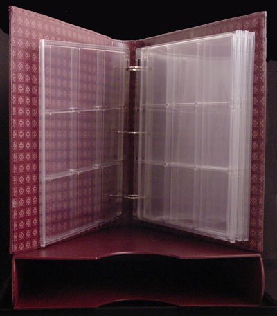 Lighthouse Grande G Classic Binder for 54 Certified Coins and Slab-Style Coin Holders PCGS, NGC, Lighthouse, Premier, Ursae Minoris Elite Red/Burgundy