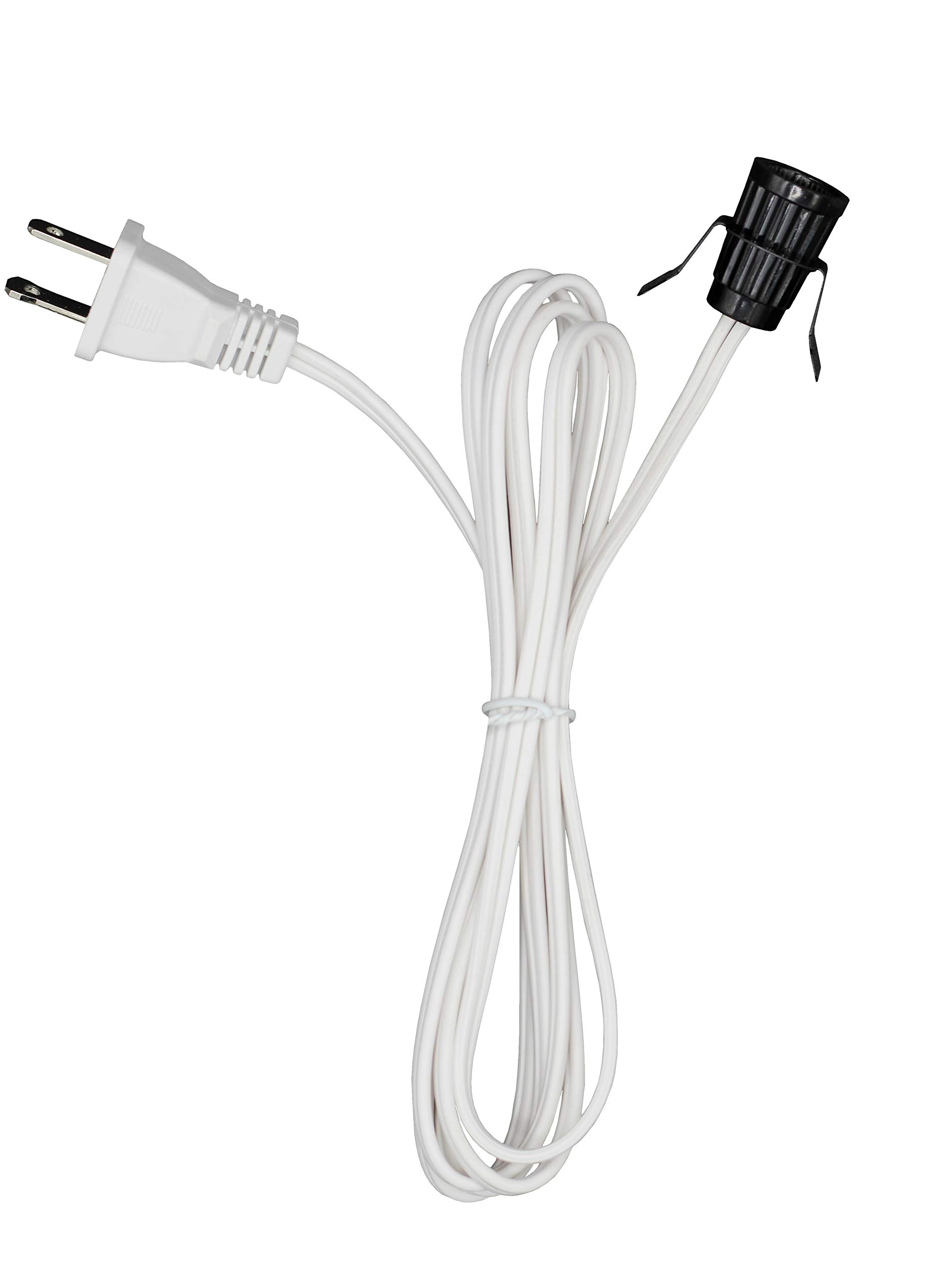 Creative Hobbies 7110A Single Light Replacement Clip in Lamp Cord for Christmas Village House, Pumpkin Lights, Small Objects (1)