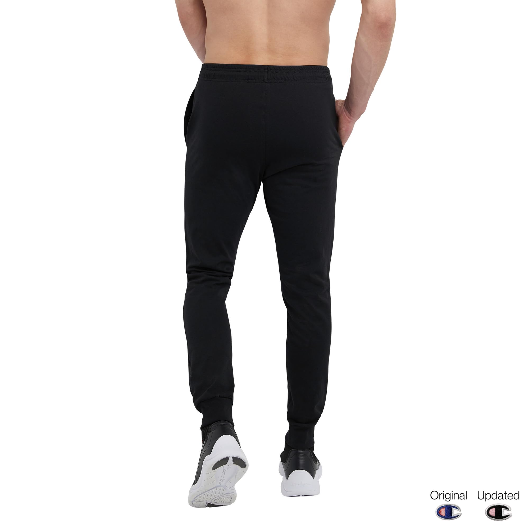 Champion mens Everyday Cotton Jogger athletic track pants, Black, Small US