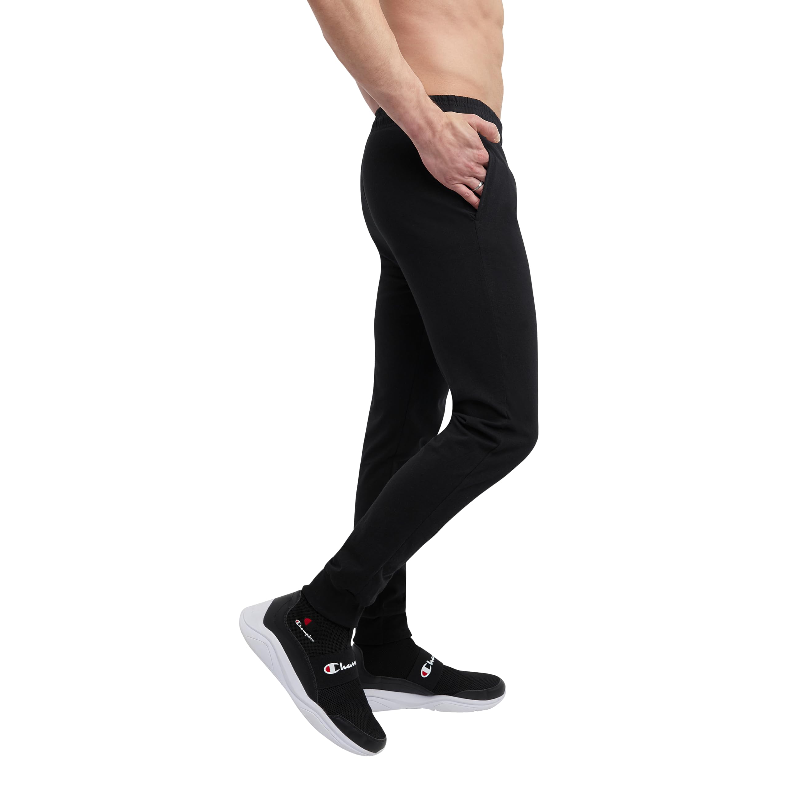 Champion mens Everyday Cotton Jogger athletic track pants, Black, Small US