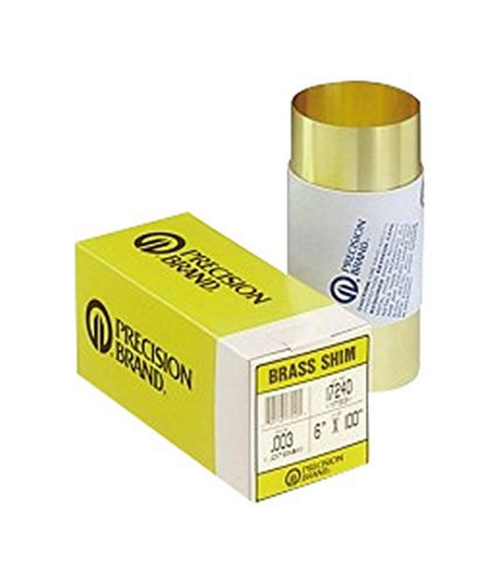 Precision Brand 17SX2 Brass Shim Stock, 6âł x 60âł Roll, 260 Alloy Brass, 0.002âł