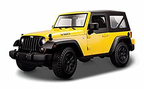 Maisto 2014 Jeep Wrangler, Yellow 31676YL - 1/18 Scale diecast Model car