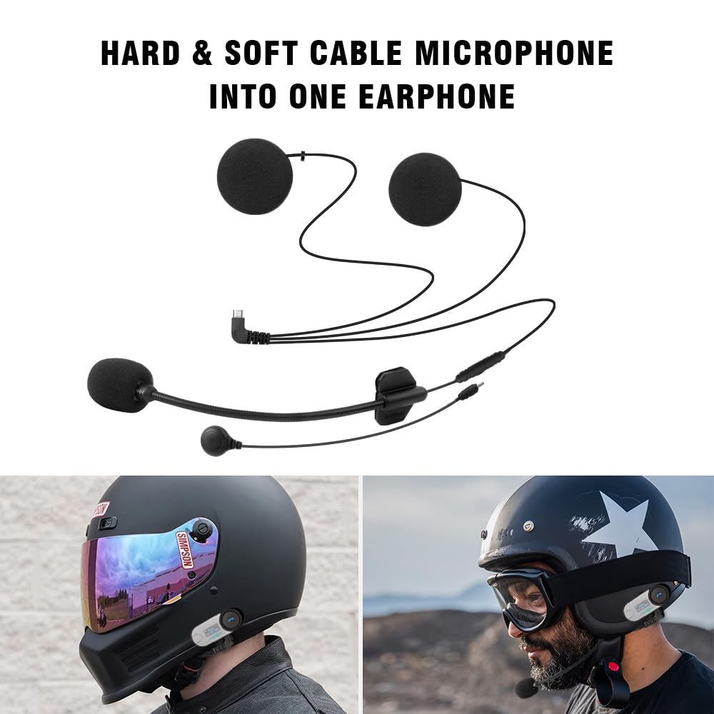 FreedConn Motorcycle Helmet Bluetooth Intercom Kit, TCOM-SC Motorbike Helmet Intercom Interphone Headset, for 2 or 3 Riders, LCD Screen/FM Radio/Mobile phone/MP3/GPS Connective/Range 800m(1 Pack)