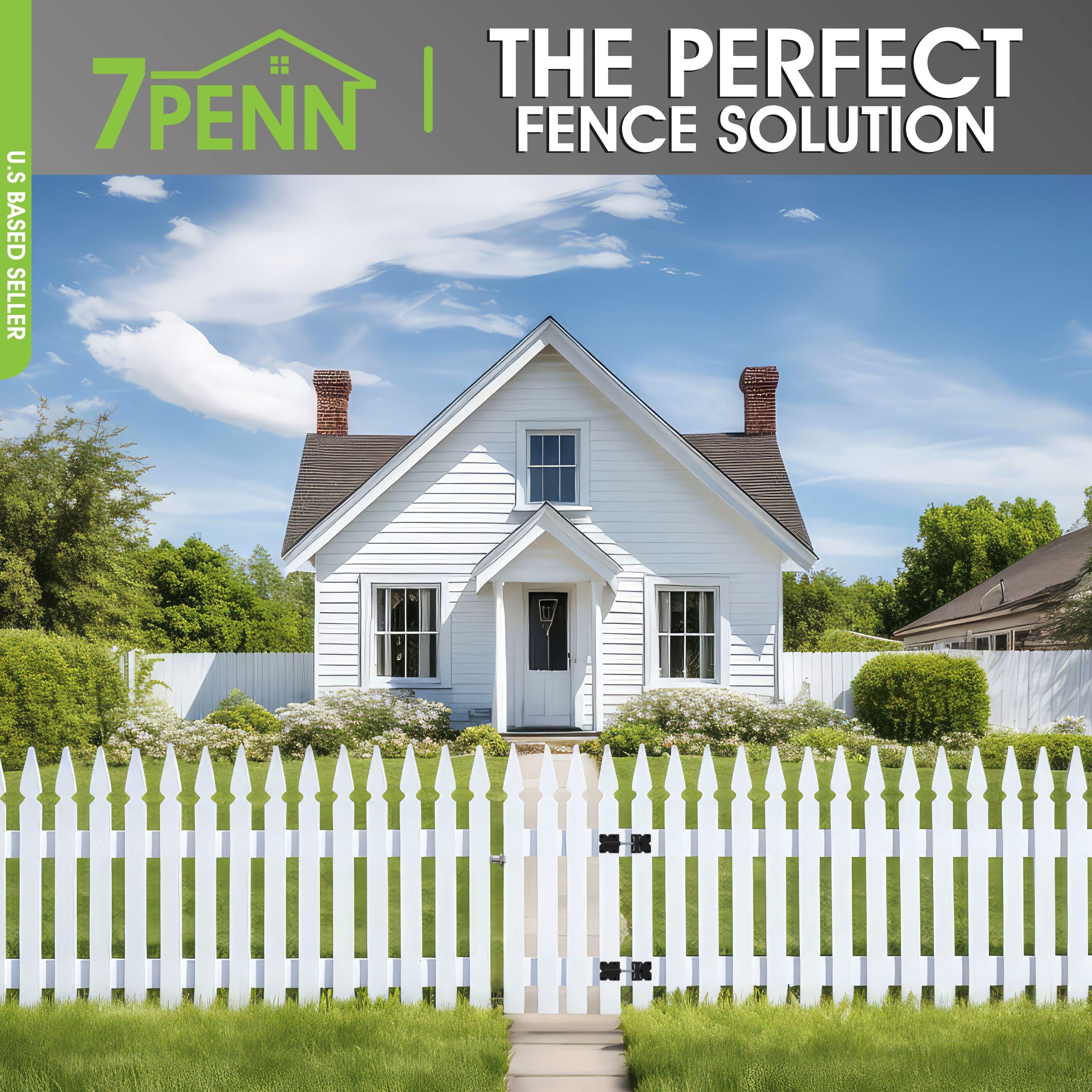7Penn Self Closing Gate Hinges - 2pk Black Heavy Duty Gate Hinges with Gate Hardware for Outdoor Vinyl or Wood Fence - Adjustable Swing Gate Hinge Soft Door Closer for Garden Gate or Backyard Fencing