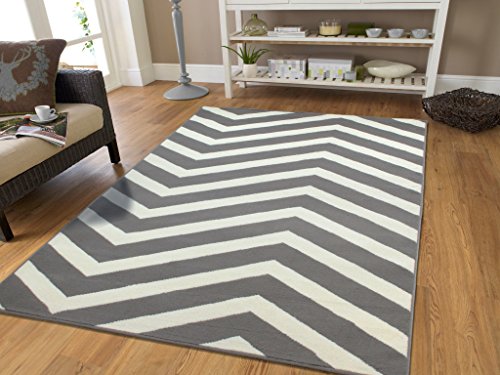 Modern Large Gray Area Rugs for Living Room 8x10 Clearance Under 100 Chevron Rug
