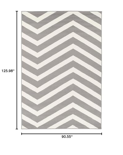 Modern Large Gray Area Rugs for Living Room 8x10 Clearance Under 100 Chevron Rug