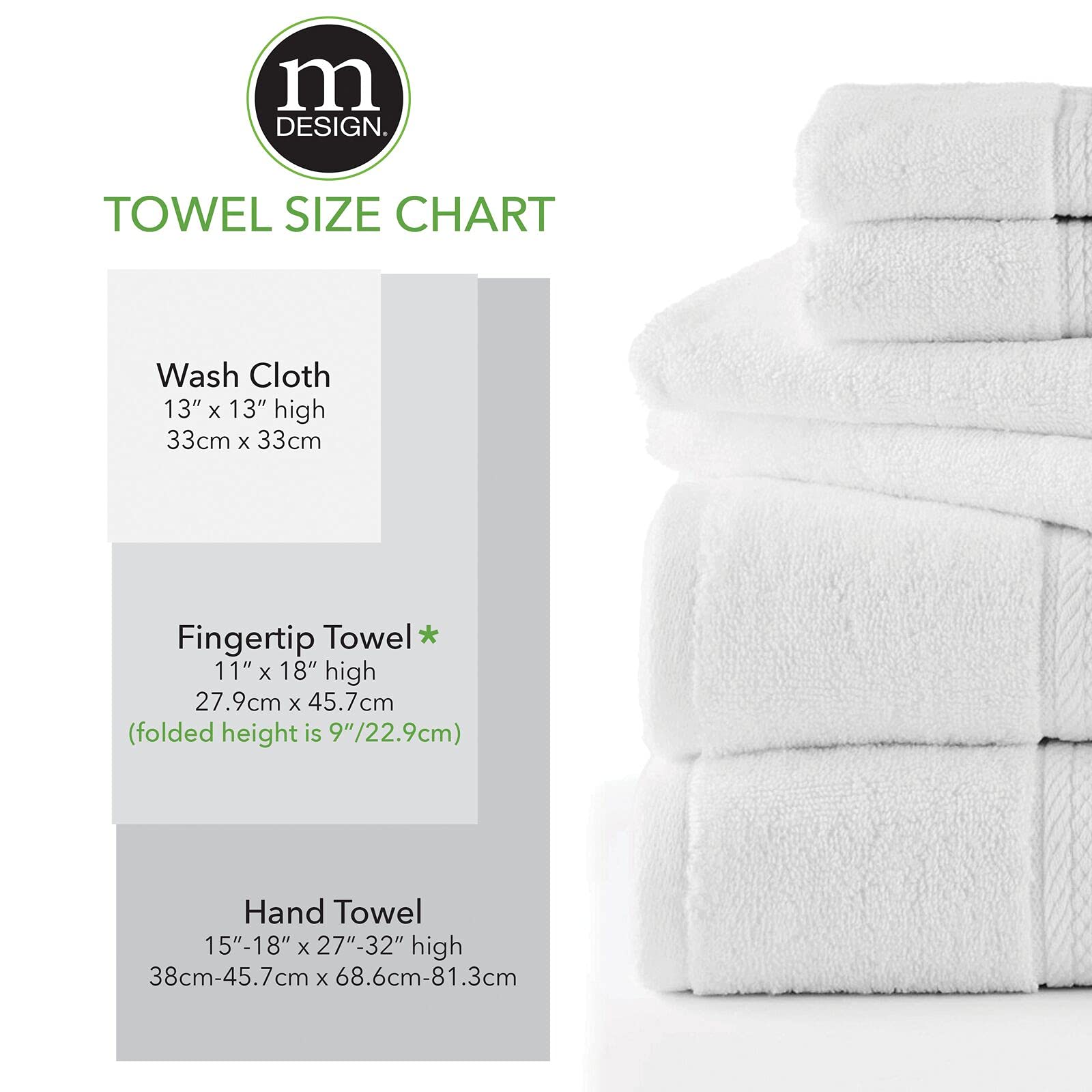 mDesign Steel Towel Rack Holder Stand with 2 Hanging Rings for Bathroom Vanity Countertops - Space Saving Hand Towel Holder - Hyde Collection - Chrome/Brushed