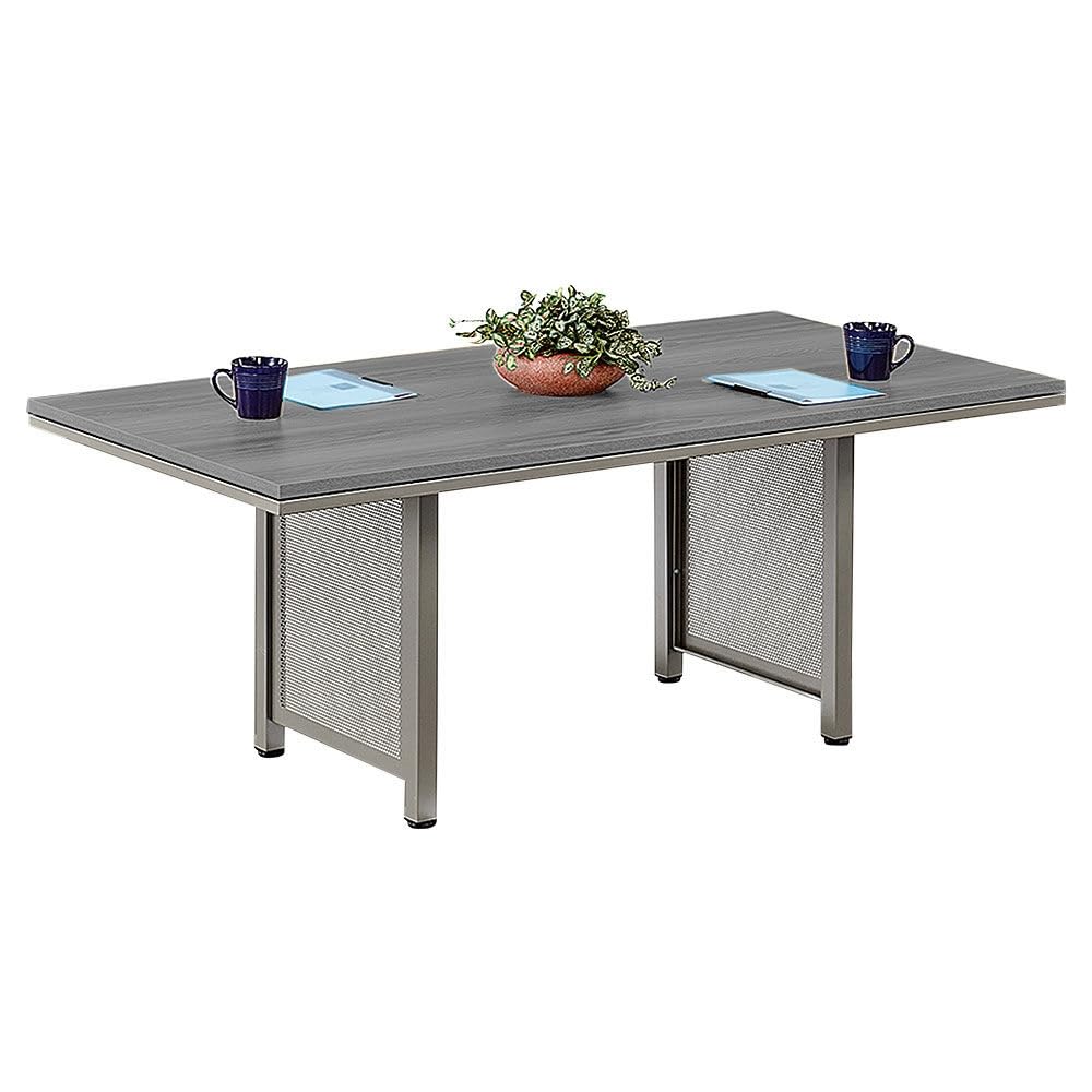 NBF at Work 6'x 3' Conference Tables - Laminate Conference Room Tables - Durable Office Meeting Table - Training Tables for Brainstorming Collaboration Sessions (32.02"D x 71.61"W x 29.25"H, Brown)