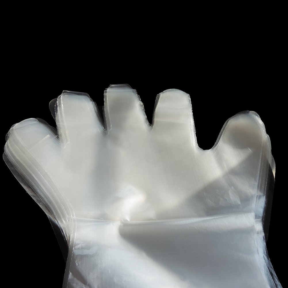 Lucky Farm Disposable long Gloves 50pcs 35inch Length Plastic Gloves Long Sleeve Gloves for Veterinary Arm Protection
